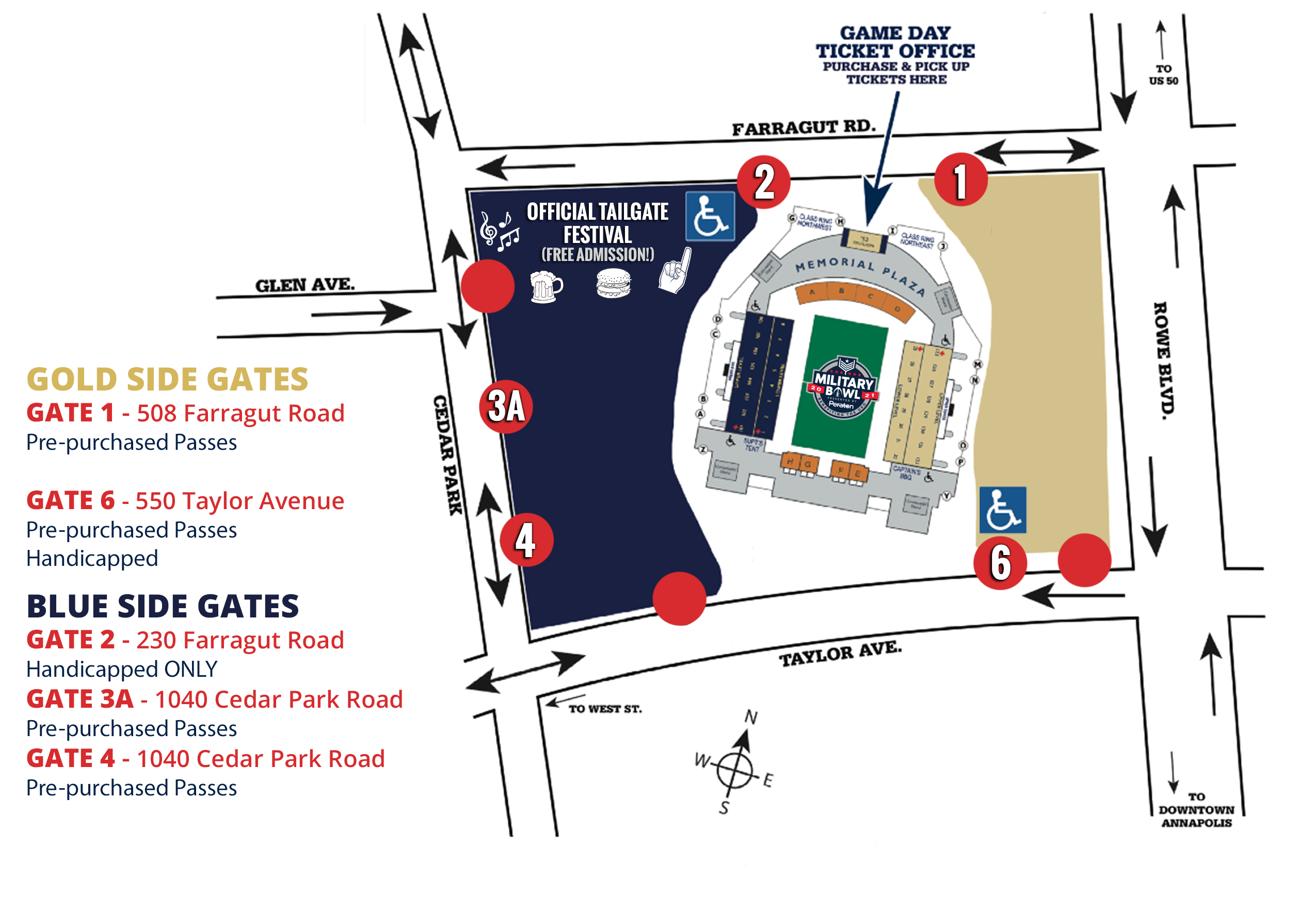 Parking-map | Military Bowl